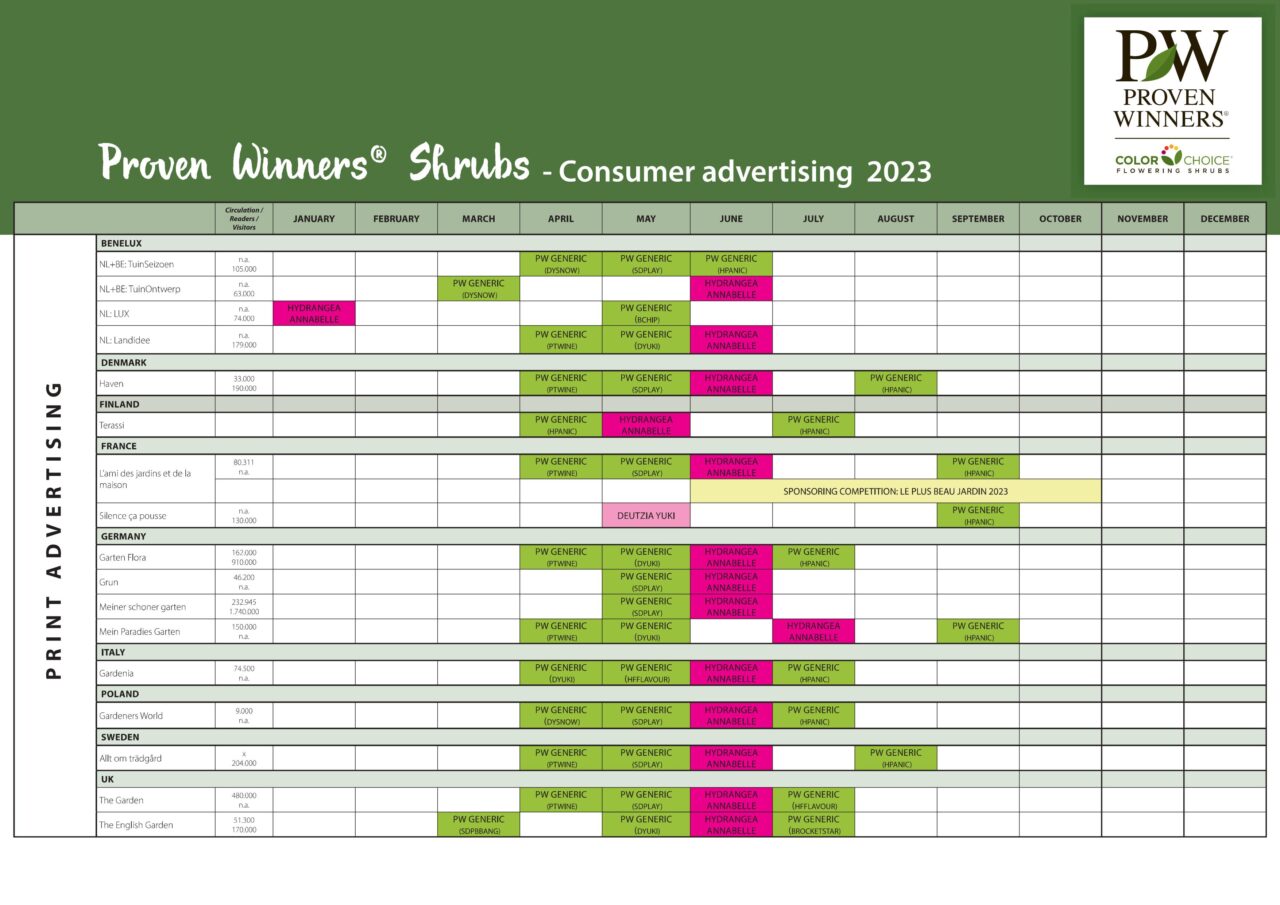 Have a look at our 2023 Proven Winners® marketing calendar ! | Valkplant